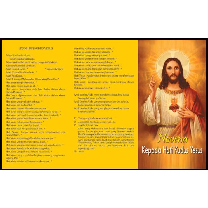 Jual Kaplet/Lembar/Flayer/Kartu Doa Novena Kepada Hati Kudus Yesus Grosir | Shopee Indonesia