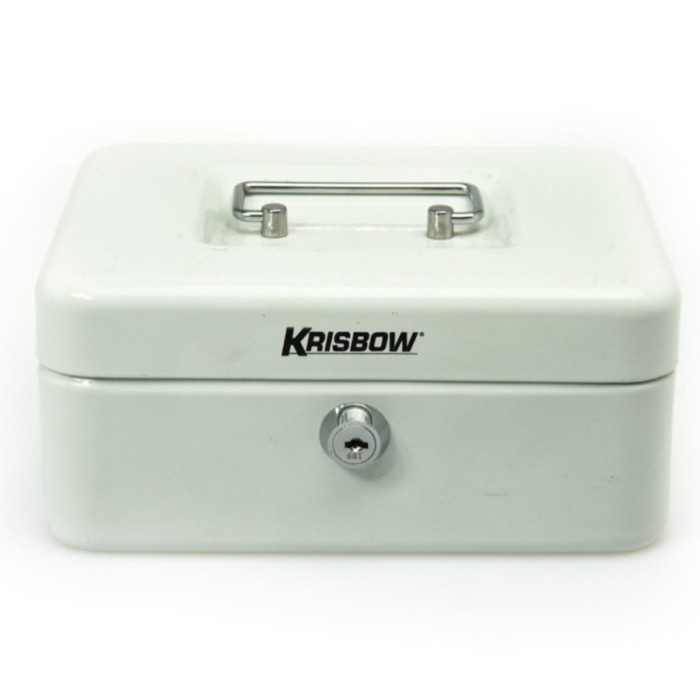 Jual Krisbow Cash Box 20cm | Brankas Kecil 20cm - Putih | Shopee Indonesia