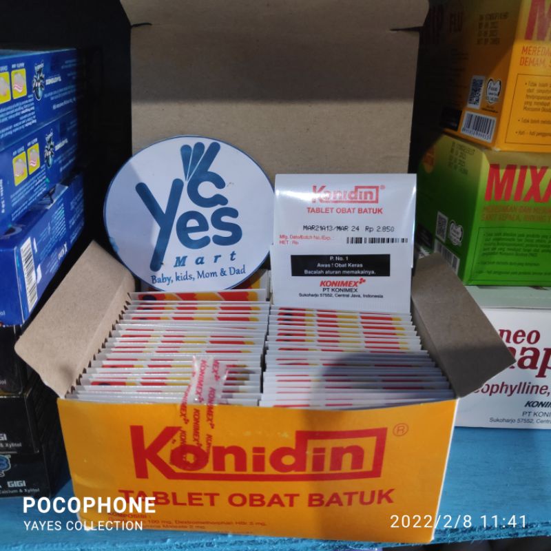 Jual COD Konidin Obat Batuk 1 Strip 4 Tablet Pil Konimex anak Dewasa ...