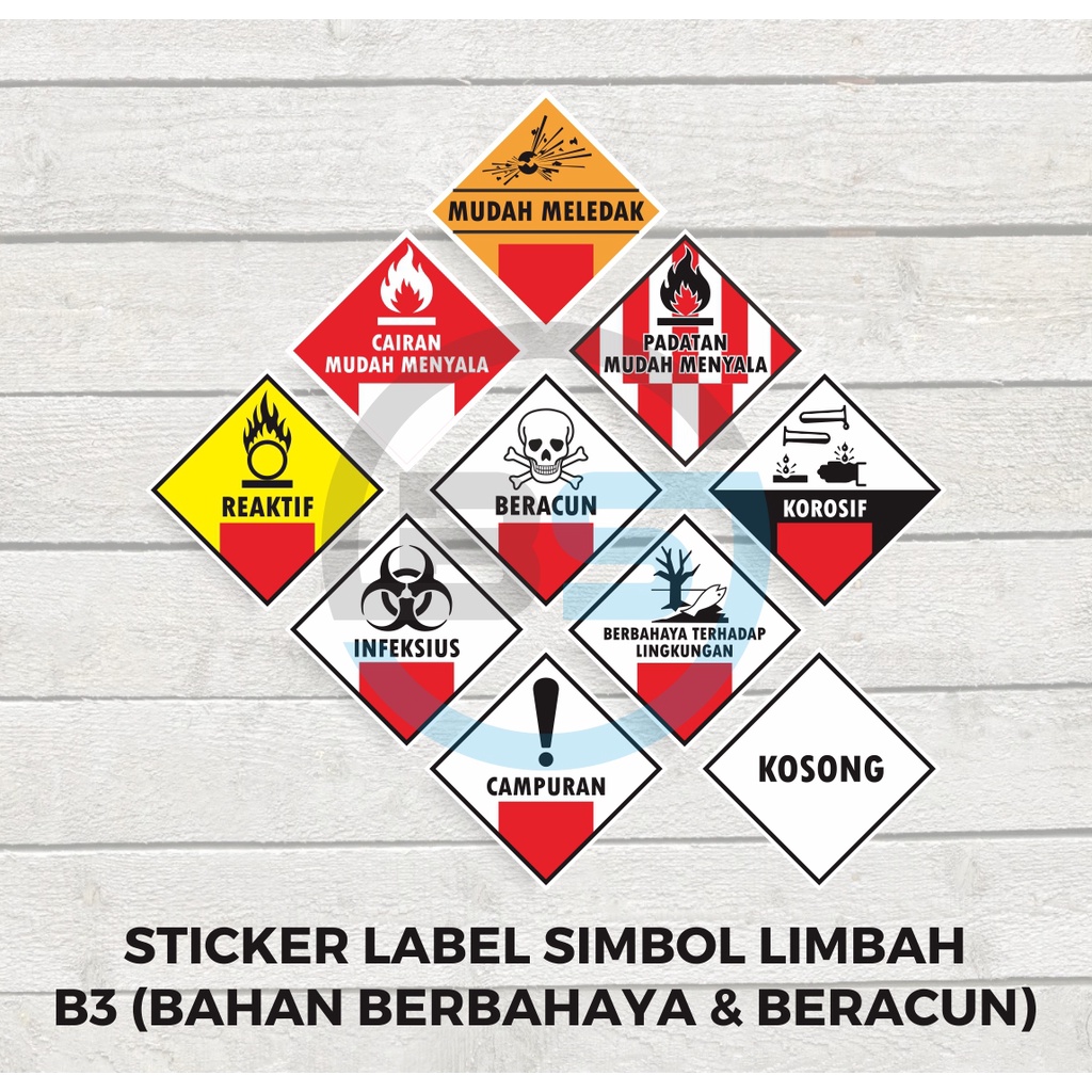 Jual Stiker Label Simbol Limbah B3 Sticker Bahan Berbahaya dan Beracun ...