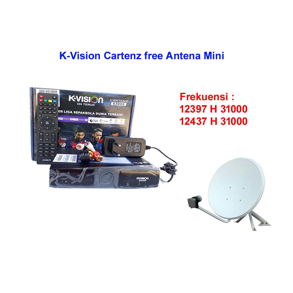 Jual K-Vision Cartenz K2000 Mpeg4/HD Ku-Band free Antena Mini | Shopee ...