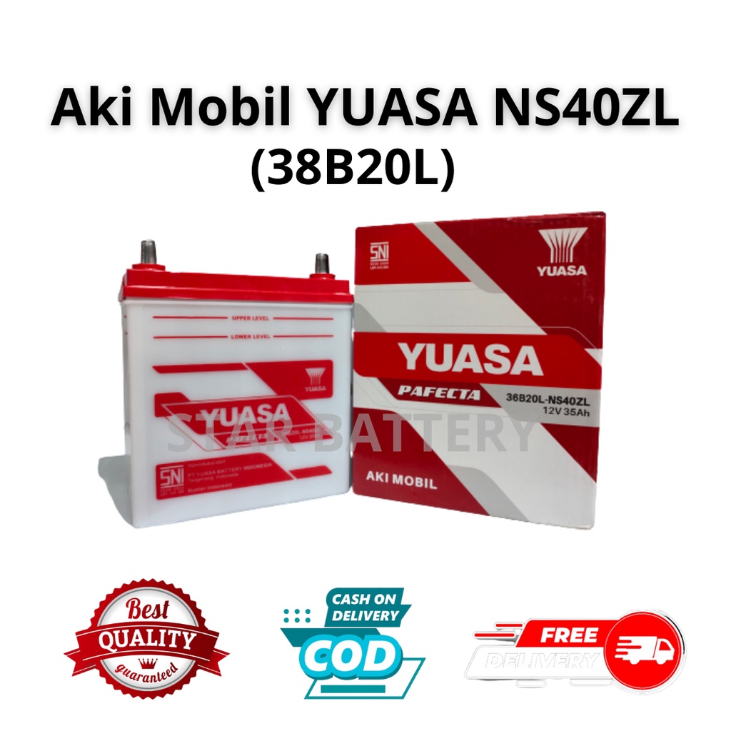 Jual Aki Mobil KIA Visto / Picanto Yuasa Battery NS40ZL (36B20L) Aki Basah | Shopee Indonesia