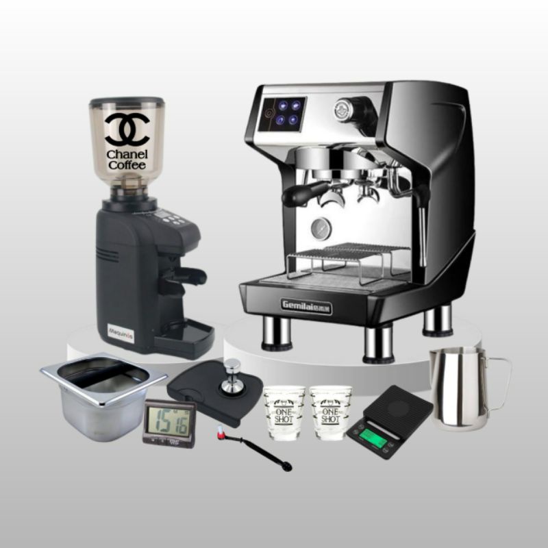 Jual Paket Mesin Espresso Gemilai CRM3200C + Grinder Maquinos L20 ...