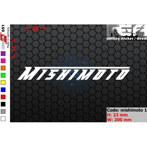Jual ea cutting sticker / decal Code: mishimoto 1 ( sponsor logo ...