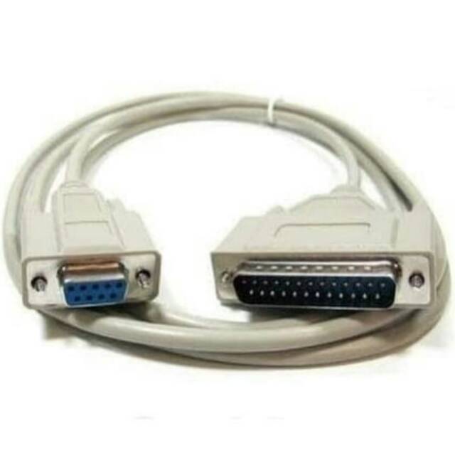 Jual CABLE RS 232 SERIAL DB9 FEMALE TO PRINTER DB25 MALE 1,5 METER ABU ...