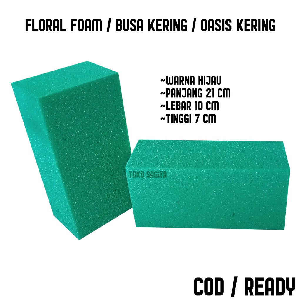 Jual BUSA KERING oasis kering FLORAL FOAM gabus buket BUSA TANAMAN ...