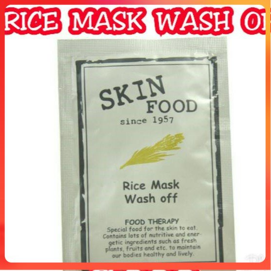 Jual [MDP] SKIN FOOD RICE MASK WASH OFF SAMPLE skinfood sachet | Shopee ...