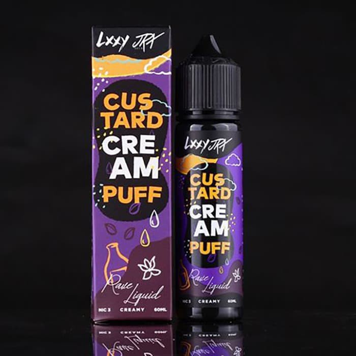 Jual Custard Cream Puff Liquid 60ml 3mg by Lxxy X JRX | Shopee Indonesia