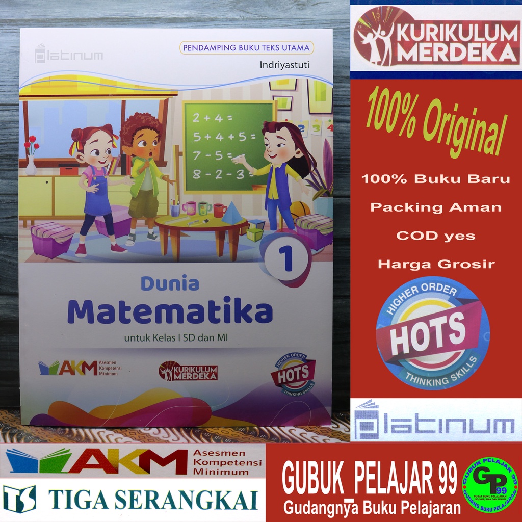 Jual DUNIA MATEMATIKA Kelas 1 SD/MI Kurikulum Merdeka Platinum PT Tiga Serangkai | Shopee Indonesia