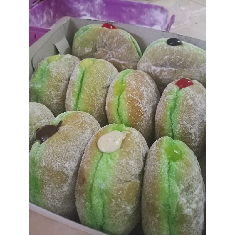 Jual donat bomboloni rasa pandan | Shopee Indonesia