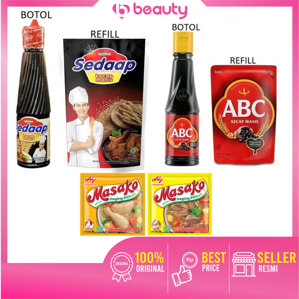 Jual BEAUTY ABC Kecap Manis Botol / Pouch Reffil / Sedaap Kecap Manis ...
