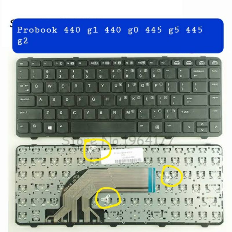 Jual Keyboard hp probook 440 g1 440 g0 440 g2 445 g1 445 g2 Frame ...