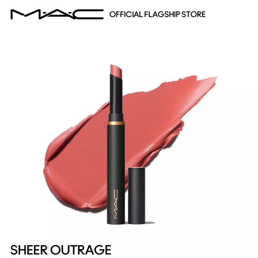 Jual MAC Powder Kiss Velvet Blur Slim Lipstick Lipstik - Sheer Outrage ...