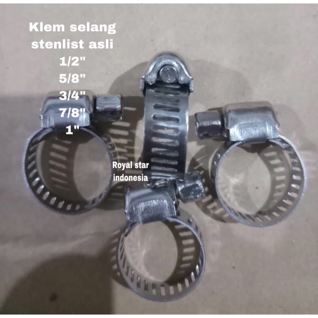 Jual Klem selang SS plat stainless steel SS Stenless asli hose clamp ...