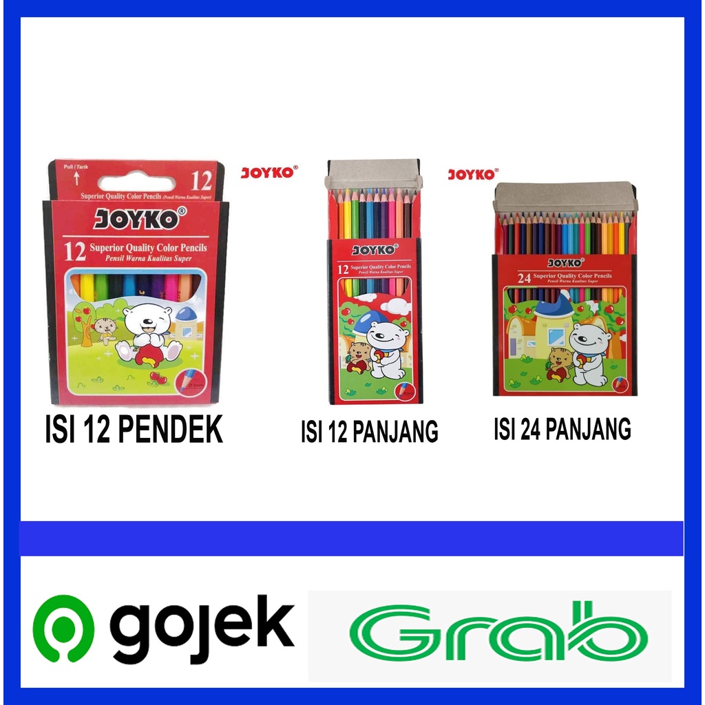 Jual Pensil Warna Joyko 12 Panjang Pensil Warna Joyko Pensil Warna