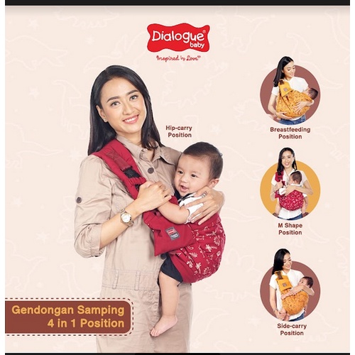 Jual Dialogue Baby Gendongan Samping 4 In 1 M - Shape Dino Series ...