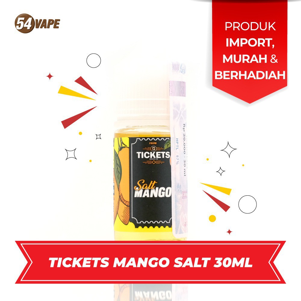 Jual TICKETS MANGO SALTNIC 30ML ORIGINAL | Shopee Indonesia