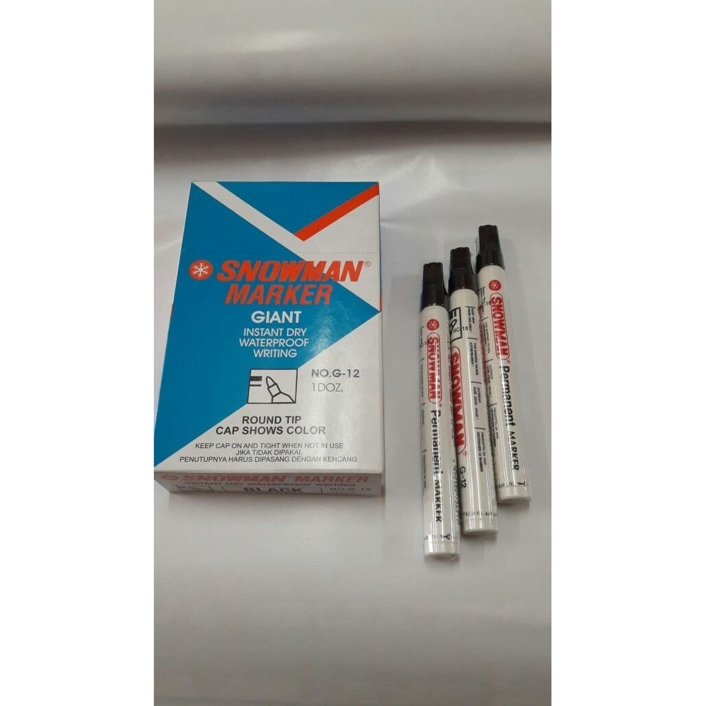 Jual SPIDOL SNOWMAN GIANT PERMANENT MARKER G 12 | Shopee Indonesia