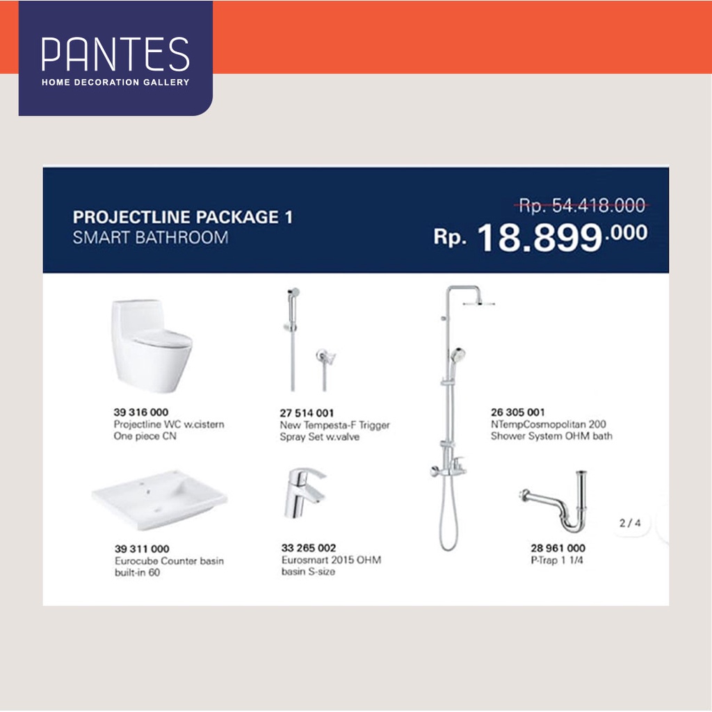 Jual Grohe Kloset Smart Bathroom Projectline Package (WAJIB BACA ...