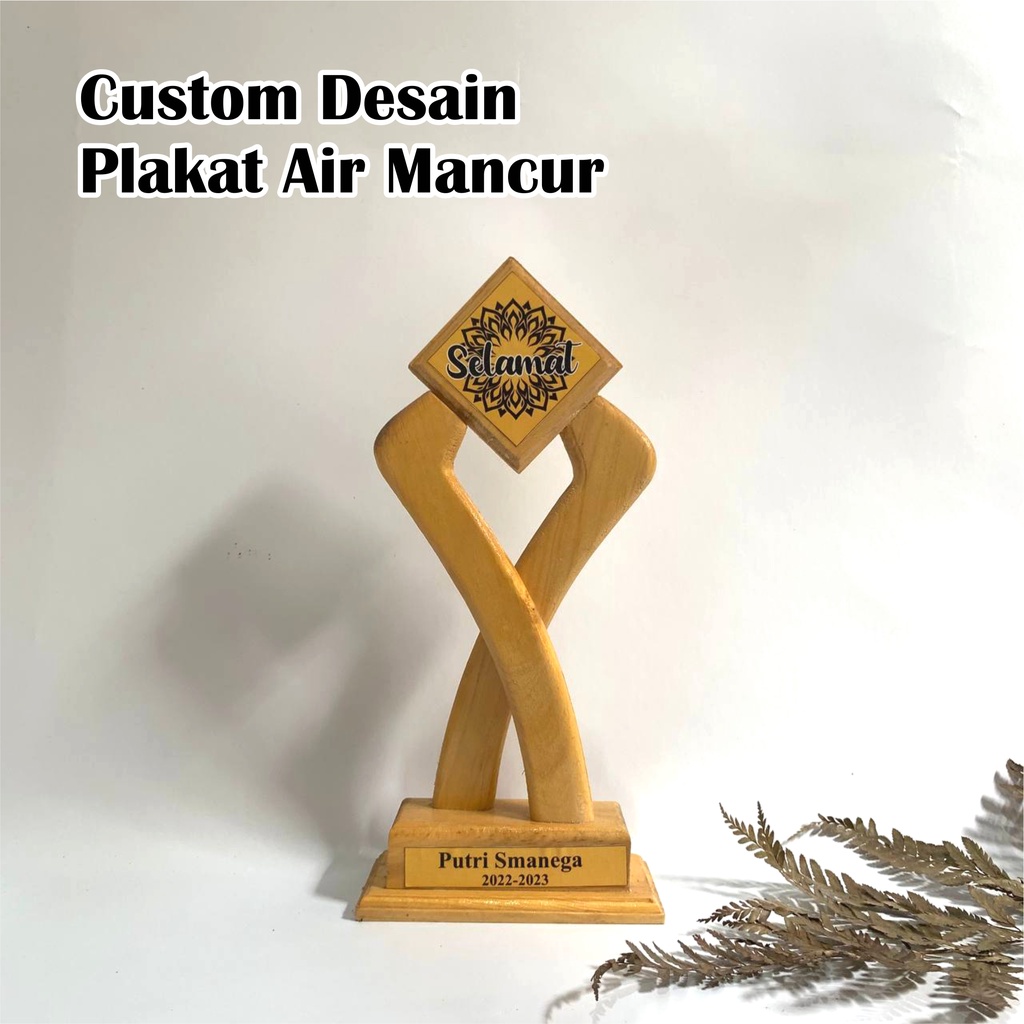 Jual PLAKAT KAYU CUSTOM/PLAKAT KAYU AIR MANCUR/PLAKAT KAYU MURAH/VANDEL KAYU CUSTOM FREE DESAIN ...