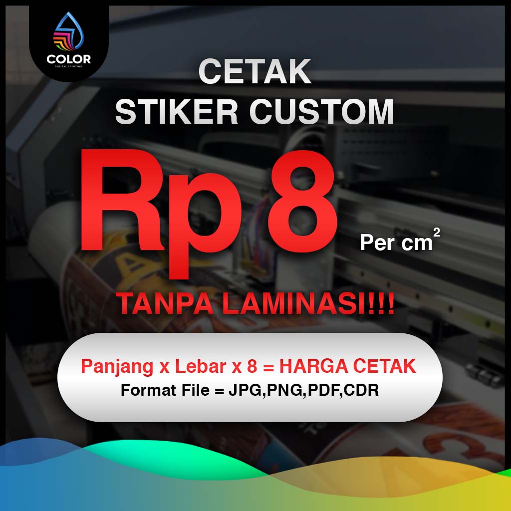 Jual Cetak Stiker Custom Ukuran / Stiker Custom Bebas Murah | Shopee ...