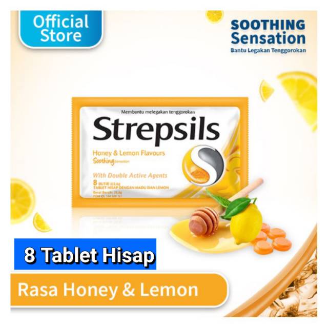 Jual Strepsil Rasa Lemon Madu Permen Tablet Hisap Pelega Tenggorokan ...