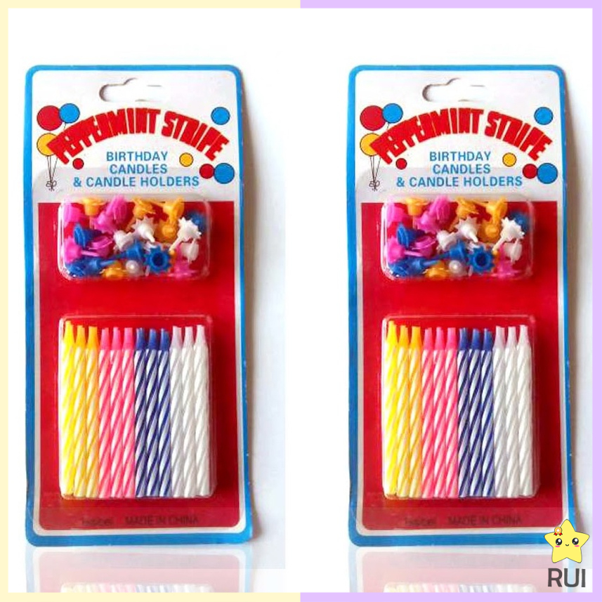 Jual Lilin Ulang Tahun Isi 24 / Lilin Ultah / Lilin Spiral Ulir Per ...