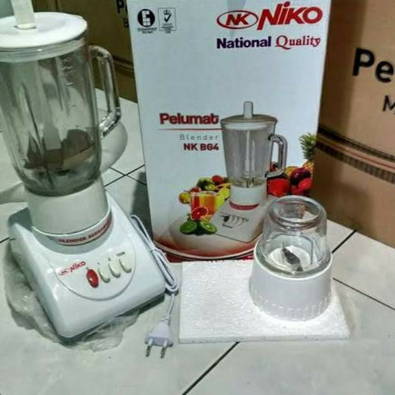 Jual Blender niko NK-BG64 blender kaca 4 mata pisau Original | Shopee ...