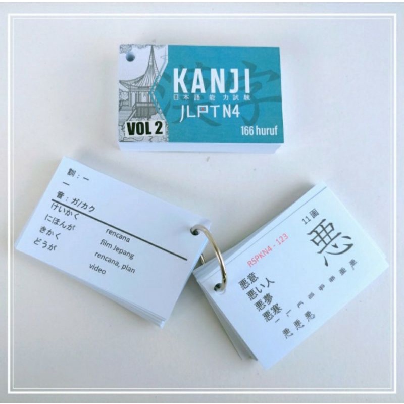 Jual Flash Cards KANJI JLPT N5 N4 N3 N2 N1 Bahasa Jepang | Shopee Indonesia