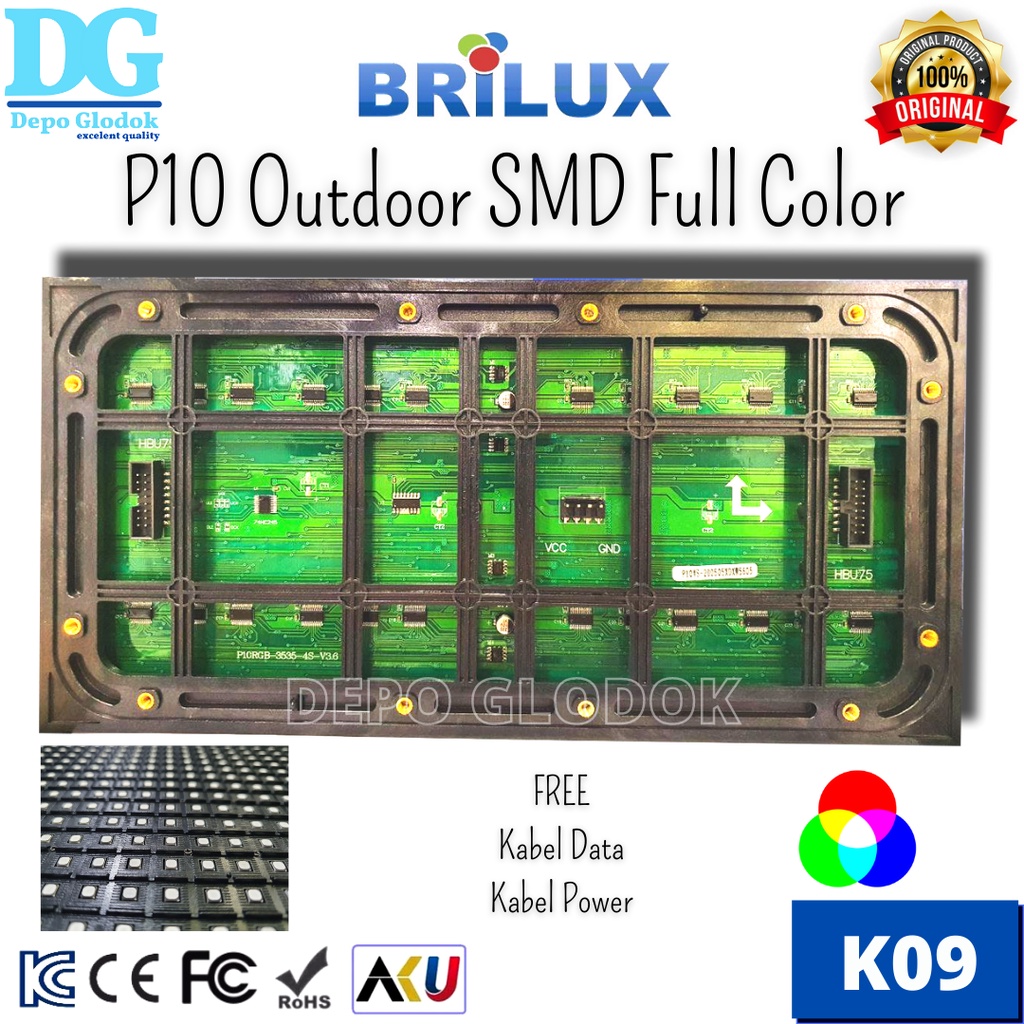 Jual LED PANEL MODUL P10 SMD OUTDOOR RGB - FULL COLOR HUB 75 (1/4 scan ...
