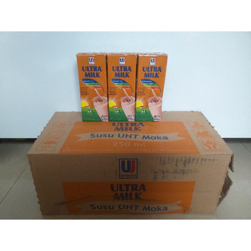 Jual Susu Ultra Milk Rasa Moka 250 ML 1 Dus | Shopee Indonesia