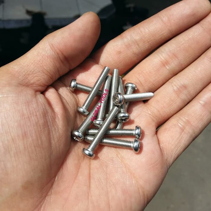 Jual Baut obeng JP ss m5 x 15 jp ss 5x15 pan philip head machine screw ...