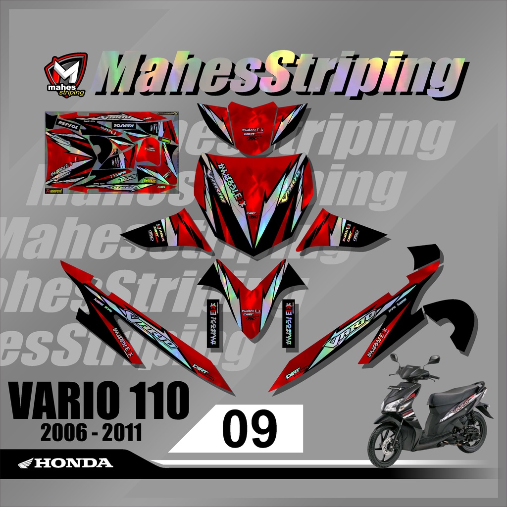 Jual Decal sticker Hologram Vario 110 Laser Chrome - Decal Stiker ...