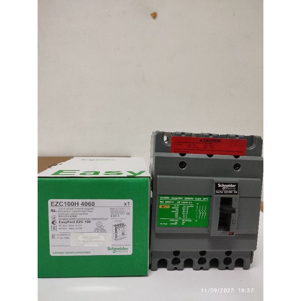 Jual MCCB Breaker Schneider Elektrik EZC100H 4P 60A 4pole 60 A EZC100H4060 | Shopee Indonesia