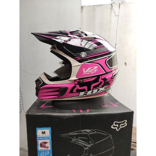 Jual HELM FOX PILOT V2 RACE PINK MOTOCROSS ORIGINAL HELMET CROSS ...