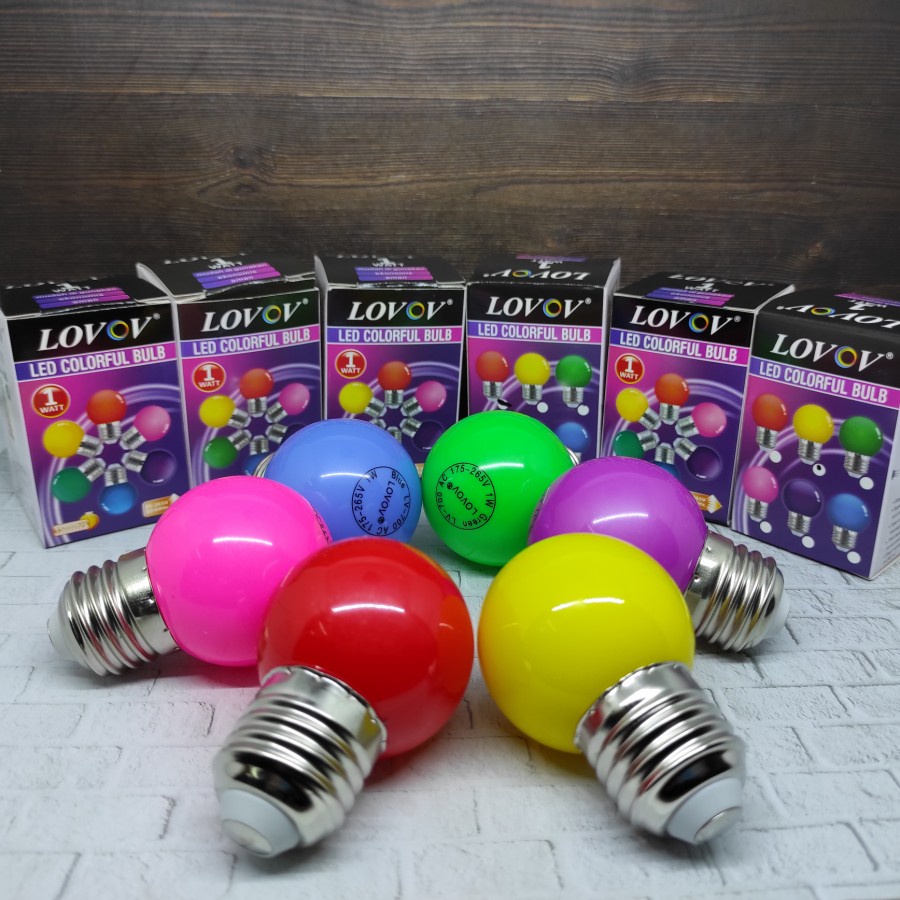 Jual LAMPU LED PING PONG 3 WATT LOVOV VISERO BOHLAM HIAS WARNA WARNI ...