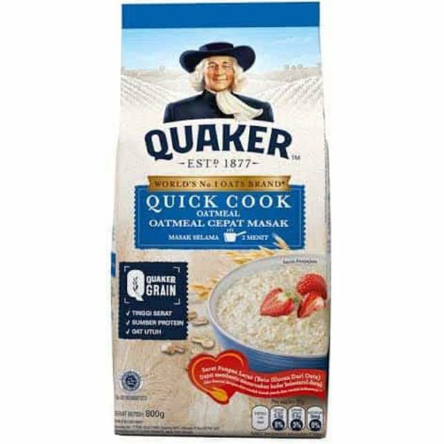 Jual Quaker OatMeal Quick Cook 800gr | Shopee Indonesia