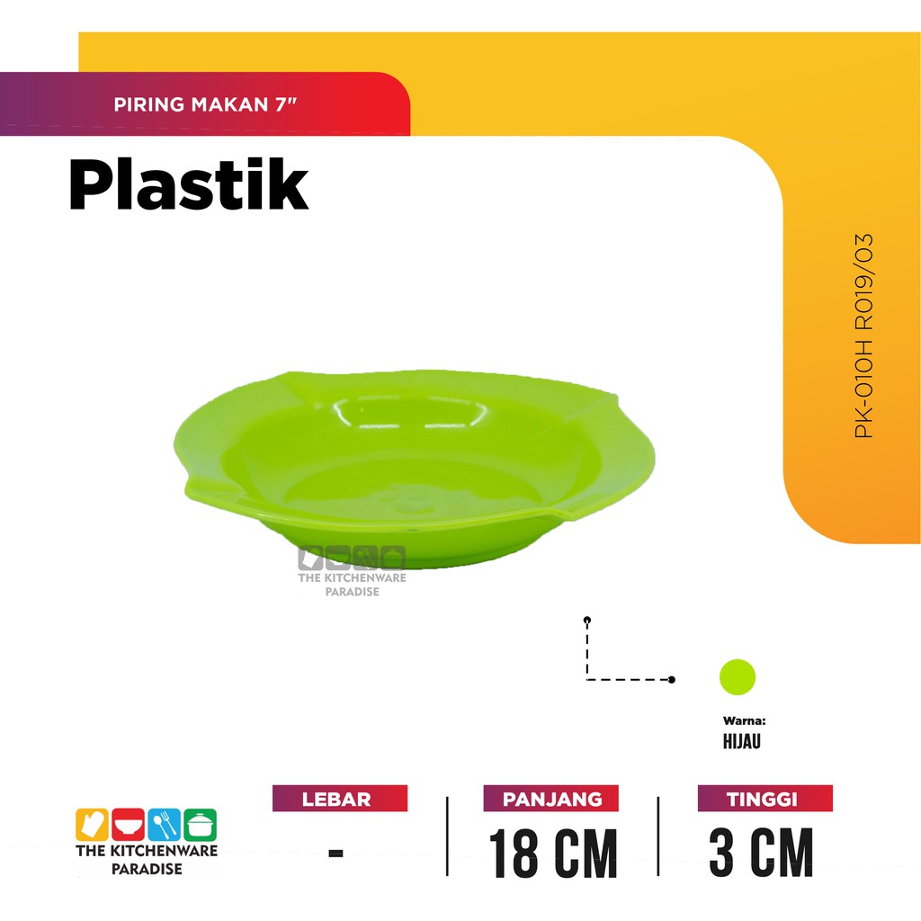 Jual PIRING MAKAN 7 INCH BULAT BAHAN PLASTIK WARNA HIJAU | Shopee Indonesia