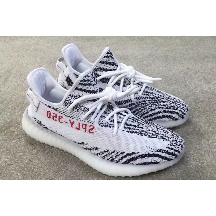 Jual ADIDAS Yeezy Boost V2 SPLY 350 Zebra Black White High Premium ...