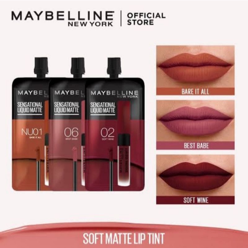 Jual Maybelline Sensational Liquid Matte Lip Sachet 2Ml | Shopee Indonesia