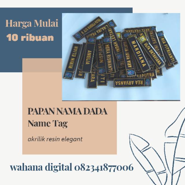 Jual Name tag papan nama dada | Shopee Indonesia