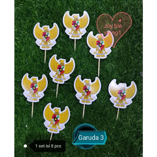 Jual TOPPER KEMERDEKAAN HUT RI BENDERA MERAH PUTIH GARUDA PER SET ...