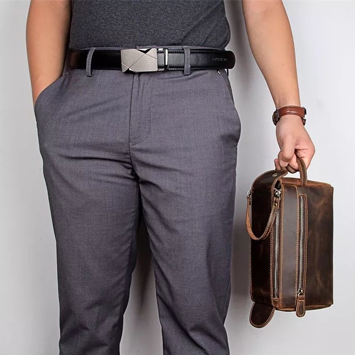 Jual Pouch Bag Kulit Asli Crazy Horse - Clutch Handbag Tas Tangan ...