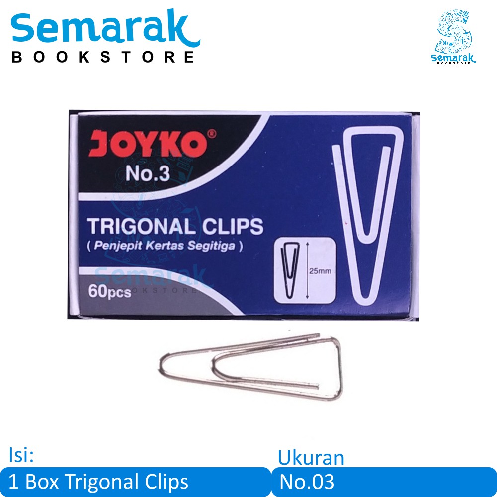 Jual Joyko Trigonal Paper Clip No.3 [1 Box] | Shopee Indonesia