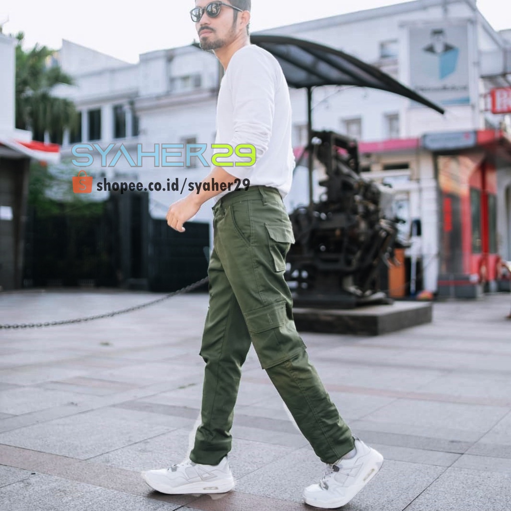 Jual [TERLARIS] CELANA CARGO PANJANG PRIA UKURAN 27-38 PREMIUM QUALITY SLIMFIT COWO SKINNY COWOK ...