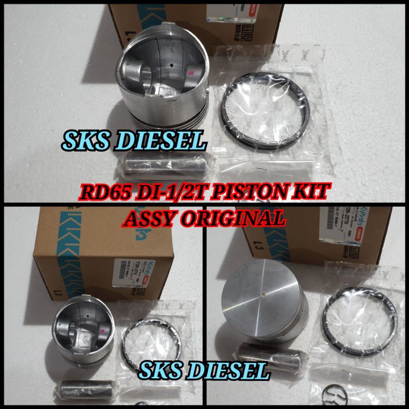 Jual RD65 DI - 1 2T Piston Kit Assy Seher Pen Kip Ring Piston Komplit Mesin Diesel Kubota RD-65 ...