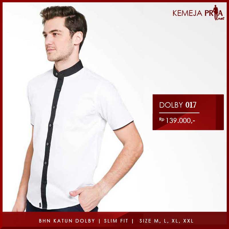 Jual Kemeja Pendek Kerah Shanghai Putih List Bold Hitam - DOLBY 017 ...