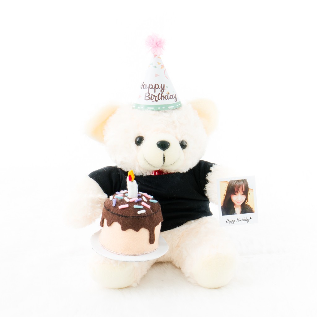 Jual Boneka Ultah Teddy Bear dengan Kue Tart dan Foto Polaroid Kado ...