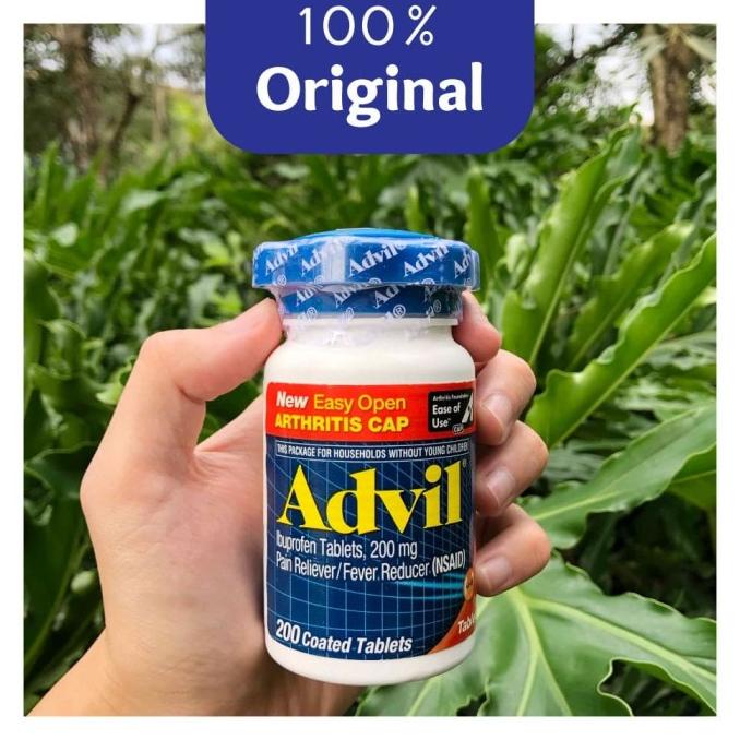 Jual Advil Ibuprofen 200 Tablet @200Mg - Made In Usa - Pain & Fever ...
