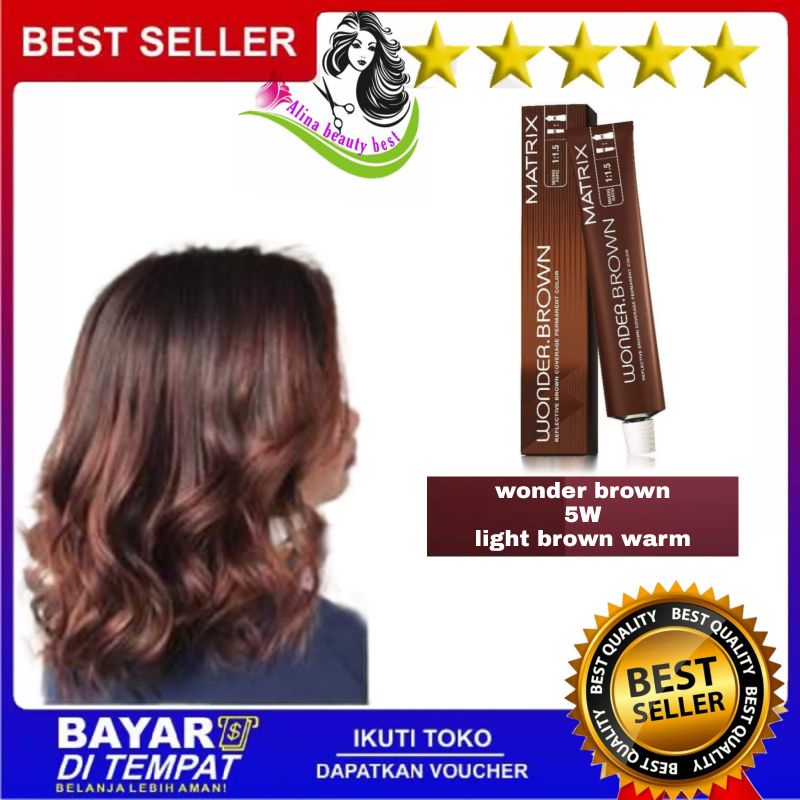 Jual cat rambut matrix wonder brown 90ML - 5W (warm) | Shopee Indonesia